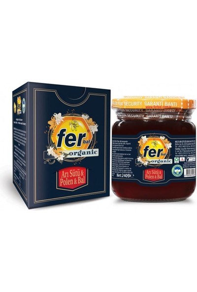 Fer Organik Arı Sütü Bal Polen Karışımı 240 gr