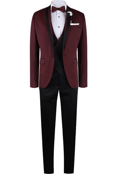 Ysf Slim Fit Çıkma Şal Yaka Damatlık 5020-02