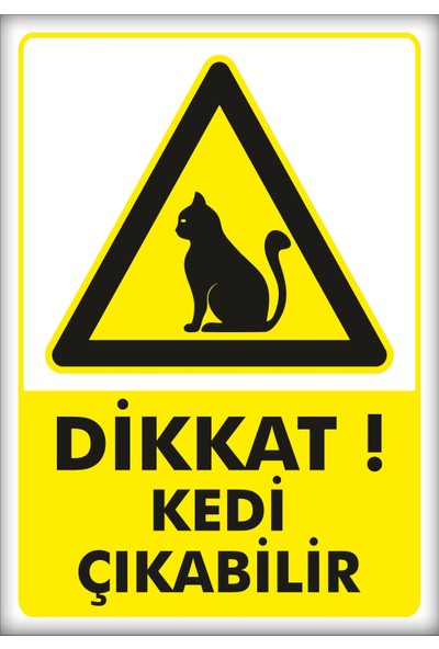 Neşeli Accessories Uyarı Levhaları ''dikkat Kedi Çıkabilir'' Pvc 25 x 35 cm Neşeli Accessories Uyarı Levhaları ''dikkat Kedi Çıkabilir'' Pvc 25 x 35 cm