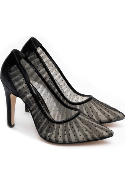 La Scada Siyah Yüksek Topuk Abiye Ayakkabı 5496-ST1 La Scada Siyah Yüksek Topuk Abiye Ayakkabı 5496-ST1