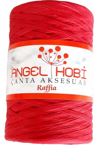 Angel Çanta Aksesuar Tam Kırmızı Renk Angel Rafya Ip No:22