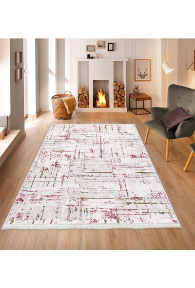 Benzahome Dijital Baskılı Kaymaz Deri Taban Halı