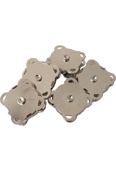 Angel Çanta Aksesuar Örgü Çantaya Dikmeli Mıknatıs Gümüş Renk 10 Lu Paket Angel Çanta Aksesuar Örgü Çantaya Dikmeli Mıknatıs Gümüş Renk 10 Lu Paket