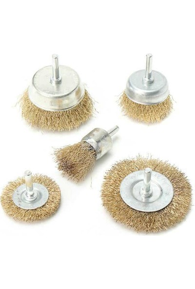 Easybrush 5 Parça Pimli Tel Fırça Seti 5 ' Li Matkap Hobi Fırça Set Easybrush 5 Parça Pimli Tel Fırça Seti 5 ' Li Matkap Hobi Fırça Set