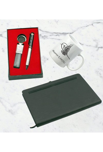 Bosphorus Concept Babalar Gününe Özel Kişiye Özel Osmanlı Tuğrası Kabartmalı Roller Tükenmez Kalem & Defter ve Deri Anahtarlık Hediye Seti Bosphorus Concept Babalar Gününe Özel Kişiye Özel Osmanlı Tuğrası Kabartmalı Roller Tükenmez Kalem & Defter ve Deri Anahtarlık Hediye Seti