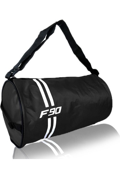 Spor Çantası Silindir Mini F90 El ve Omuz Askılı Yerli Üretim Siyah