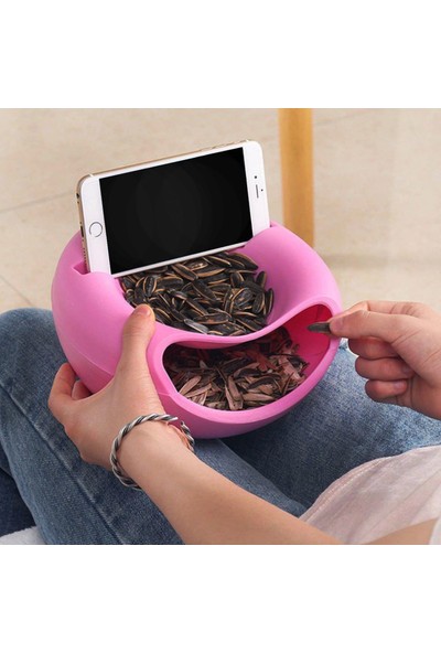 Anadolu Saray Çarşısı Telefon Standlı Hazneli Çerezlik - Telefon Standlı Keyif Çerezlik Telefon Tutucu