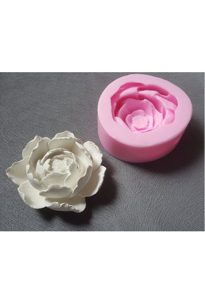 Morlalem Üç Boyutlu 9 cm Gül Şakayık Çiçek Silikon Kalıp K-863 Morlalem Üç Boyutlu 9 cm Gül Şakayık Çiçek Silikon Kalıp K-863