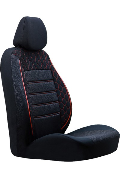 GOF Fiat Siena Koltuk Kılıfı Siyah - Kırmızı