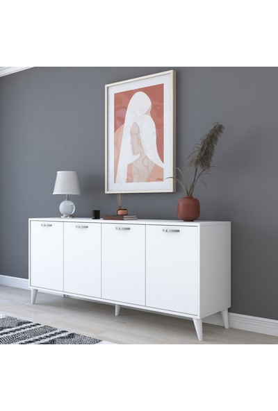 Rani GD103 Modern Ayaklı Konsol Beyaz Rani GD103 Modern Ayaklı Konsol Beyaz