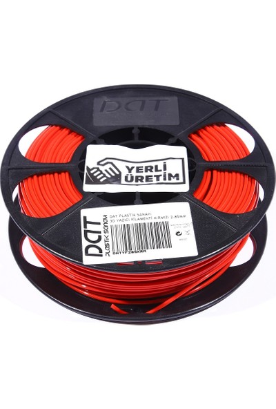 Dat Plastik Yerli Üretim Pla 3D Filament Kırmızı 1.75MM Dat Plastik Yerli Üretim Pla 3D Filament Kırmızı 1.75MM