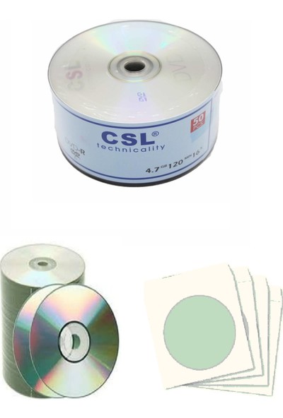 Csl Boş Cd-R 700MB-80MIN 52X 10 Adet ve CD Zarfı 10 Adet Csl Boş Cd-R 700MB-80MIN 52X 10 Adet ve CD Zarfı 10 Adet
