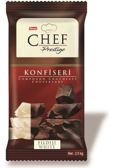 Elvan Chef Premium Fildişi Konfiseri Çikolata (2.5 Kg) Elvan Chef Premium Fildişi Konfiseri Çikolata (2.5 Kg)