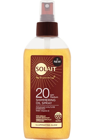 Solait Aydınlatıcı Etkili ve Işıltılı Sprey Yağ Spf 20 200 ml