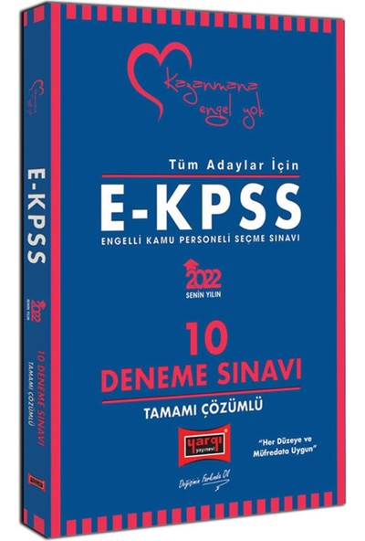 Yargı Yayınevi EKPSS 2022Tüm Adaylar Için Tamamı Çözümlü 10 Deneme Sınavı