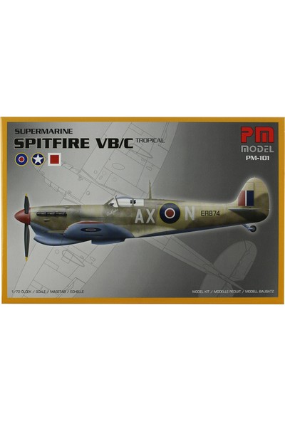 Pm Model PM-101 Supermarine Spitfire Vb/c Tropical Model Uçak 1:72 Pm Model PM-101 Supermarine Spitfire Vb/c Tropical Model Uçak 1:72