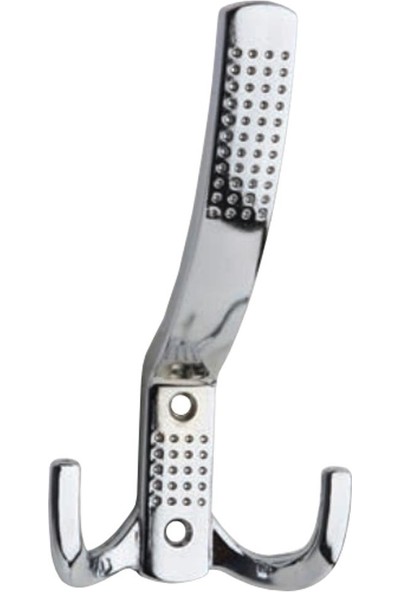 BADEM10 Nobel Noktalı Portmanto Zamak Krom Askı 14 cm