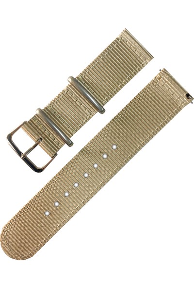 Q&q Saat Uyumlu Bej Akıllı Pimli Nato Kumaş Örme Hasır Saat Kordonu Kayışı