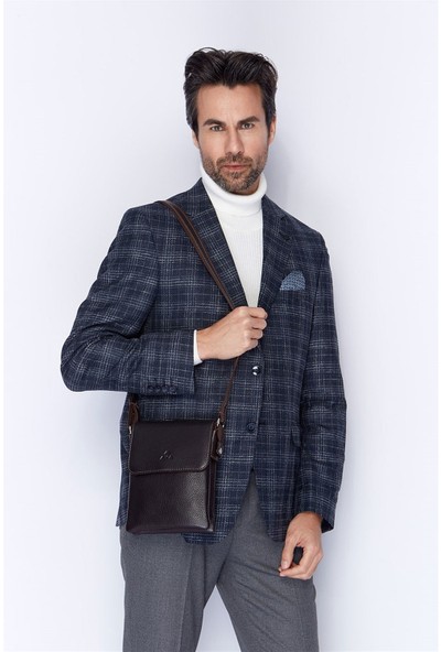 Floter Kahve - Omuzdan Askılı Deri Çanta 322