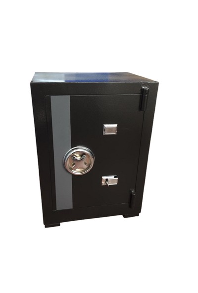 Sur Çelik Para Kasası 55 cm 110 kg Gri Siyah