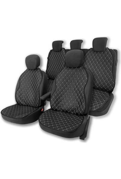 Vientex Mat Deri Oto Koltuk Kılıfı Koltuk Minderi Siyah Baklava Desen Vientex Mat Deri Oto Koltuk Kılıfı Koltuk Minderi Siyah Baklava Desen
