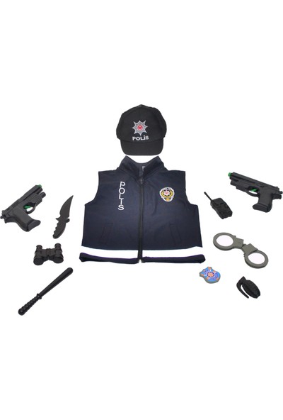 Liyavera Lacivert Polis Şapka ve Yeleği Kostümü Çocuk Kıyafeti 2