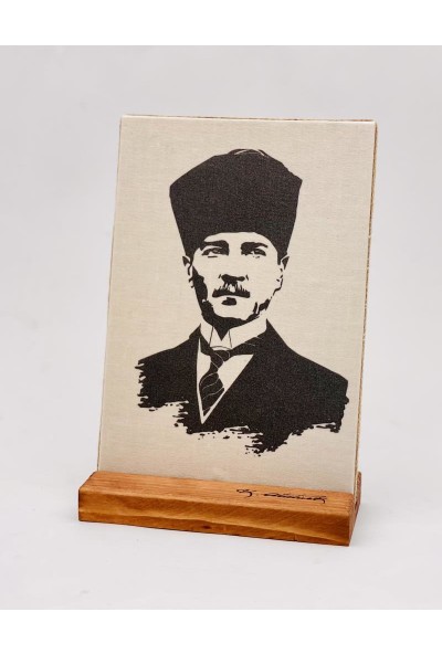 İstisna Mustafa Kemal Atatürk Masa Tablosu Model 2. Keten