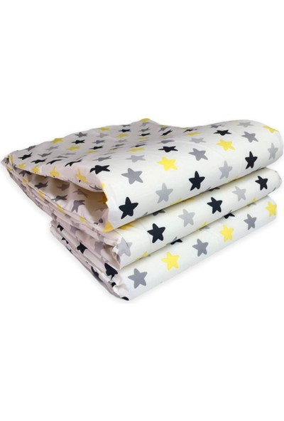 Bebek Özel Bebek Çocuk Beşik Kenar Koruma (4 Parça) Büyük Sarı Gri Yıldızlı Bebek Özel Bebek Çocuk Beşik Kenar Koruma (4 Parça) Büyük Sarı Gri Yıldızlı