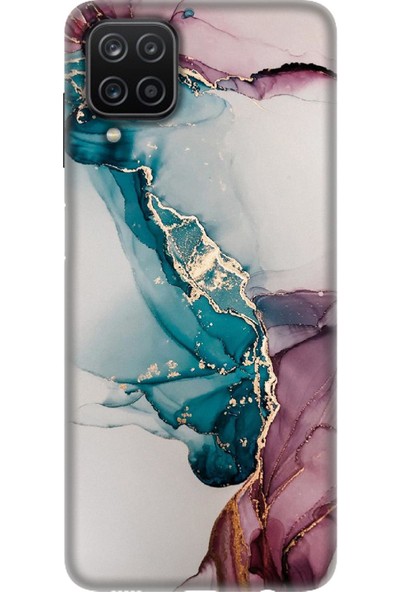 Samsung Galaxy A12 Kılıf Hd Baskılı Kılıf - Liquid Mermer