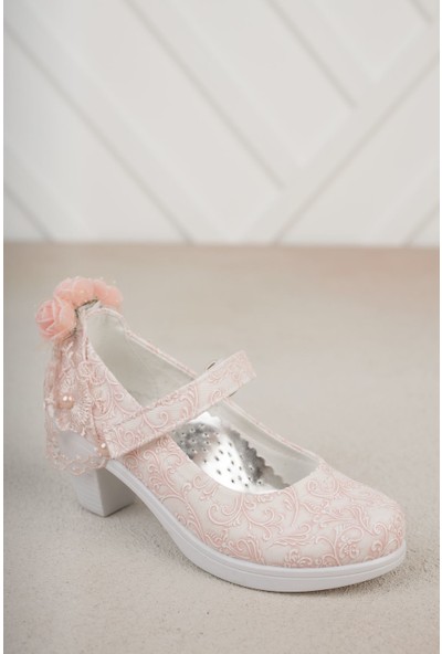 Gimer Avm Arkası Duvaklı Topuklu Sarmaşık Pudra Ayakkabı Gimer Avm Arkası Duvaklı Topuklu Sarmaşık Pudra Ayakkabı