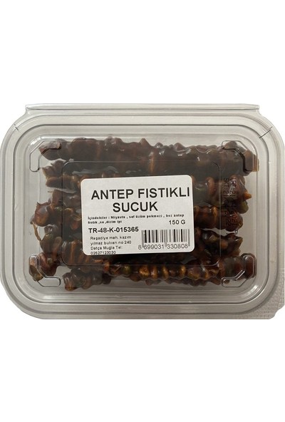 Datça Köy Ürünleri Antep Fıstıklı Sucuk 150 gr Datça Köy Ürünleri Antep Fıstıklı Sucuk 150 gr