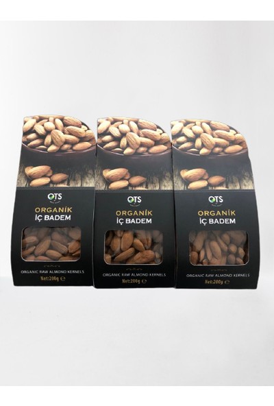 Ots Organik Iç Badem 3 x 200 gr