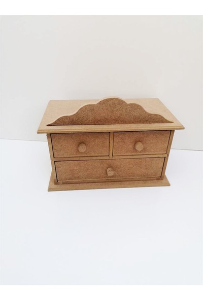 Baykon Ahşap 3 Çekmeceli Takı Kutusu 25X18,5X15 cm Mdl K113 Baykon Ahşap 3 Çekmeceli Takı Kutusu 25X18,5X15 cm Mdl K113