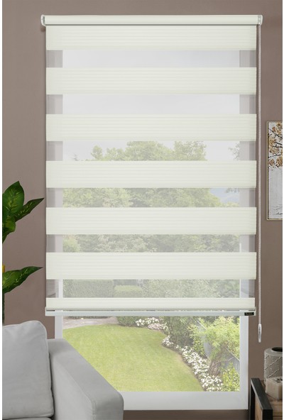 Pierre Cardin Pliseli Zebra Perde Ekru 60X200 Pierre Cardin Pliseli Zebra Perde Ekru 60X200