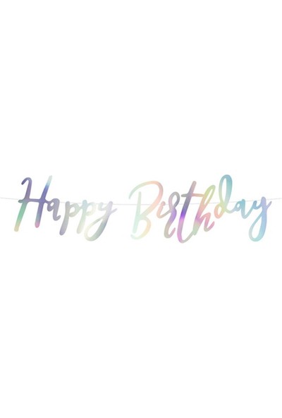 Partishop.net Renkli Metalize, Happy Birthday Banner
