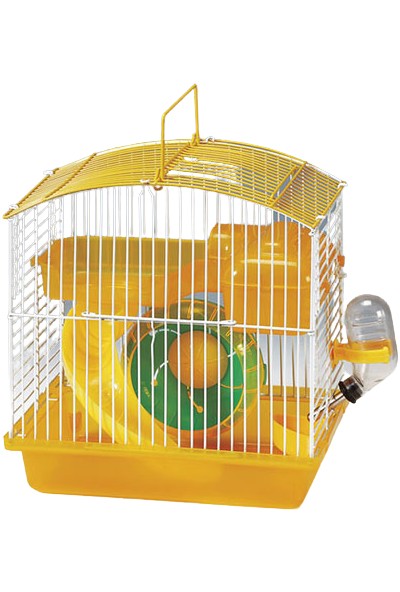 Eurogold Hamster Kafesi Sarı Beyaz 23X17X25 cm Eurogold Hamster Kafesi Sarı Beyaz 23X17X25 cm