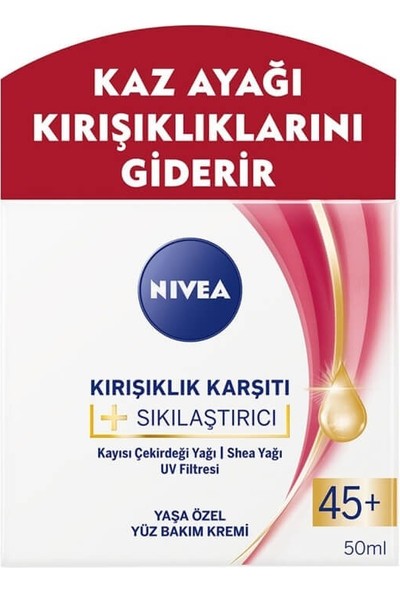 Nivea 45+ Yaşa Özel Yüz Bakım Kremi Kırışık Karşıtı Nivea 45+ Yaşa Özel Yüz Bakım Kremi Kırışık Karşıtı