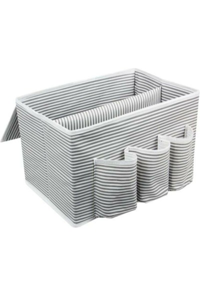 Araç Içi Bagaj Organizer Başucu Düzenleyici Gri Çizgili