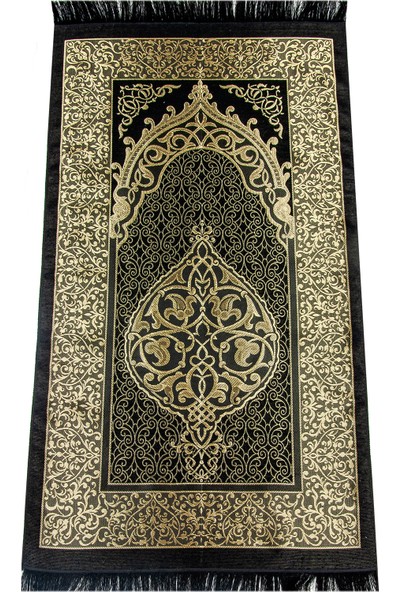 İhvan Online Ekonomik Osmanlı Desen Tafta Seccade Siyah