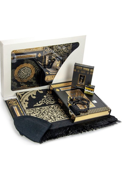 İhvan Online Kabe Desenli Seccade Seti Dini Hediyelik Set