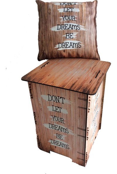 Pratik Dekor Dekoratif Puflu Tabure Dreams