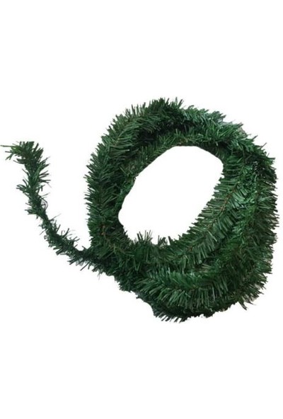 Happyland Yeşil Renk Sarmal Tel Çam Ağacı Süs 5 Metre Çam Dalı Inde Garland Yeni Yıl Yılbaşı Süsü