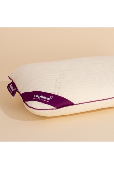 Papıllow Innovation Organic Cotton Lateks Yastık Queen 60*40*12 White
