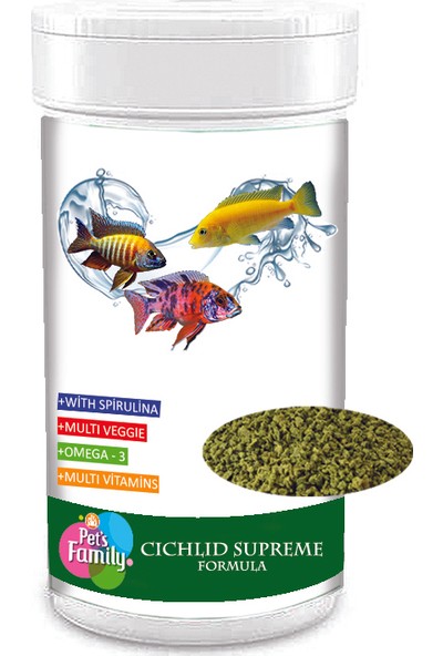 Pets Family Cichlid Supreme Formula 250ML/90G Pets Family Cichlid Supreme Formula 250ML/90G