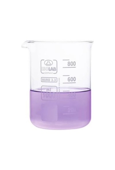 Isolab Isotherm Kısa Form Beher Cam 800 ml Isolab Isotherm Kısa Form Beher Cam 800 ml