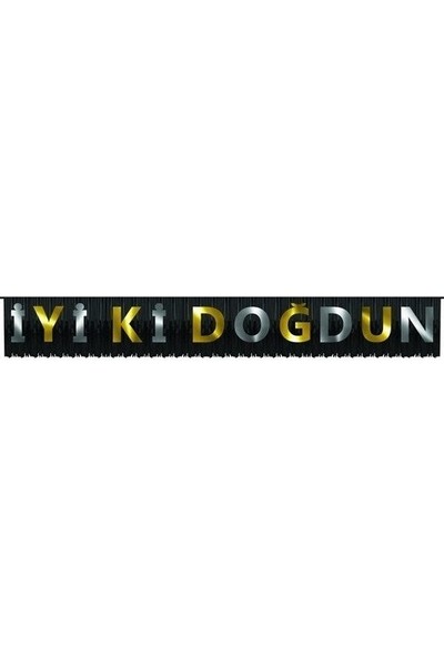 Happyland Siyah Püskül Üzeri Gold Iyiki Doğdun Yazılı Banner Happyland Siyah Püskül Üzeri Gold Iyiki Doğdun Yazılı Banner