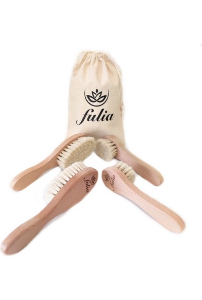 Fulia Anne Bebek Seti %100 Doğal At Kılı Yüz Fırçası ve Keçi Kılı Bebek Saç Fırçası 2’li Set Fulia Anne Bebek Seti %100 Doğal At Kılı Yüz Fırçası ve Keçi Kılı Bebek Saç Fırçası 2’li Set