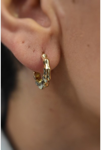 Aydın Kuyumculuk 14 Ayar Altın Halka Küpe AGKP334