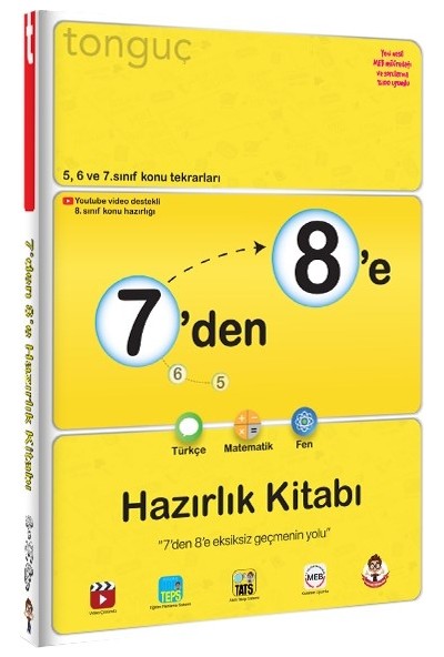 Tonguç Akademi 7 Den 8 E Hazırlık Kitabı