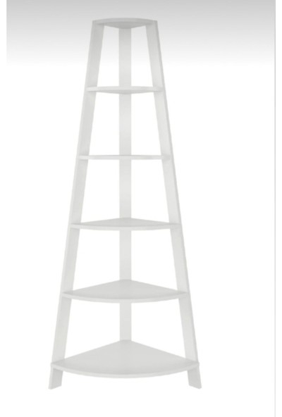 Dekokap Beyaz Köşe Çiçeklik-Saksılık-Kitaplık